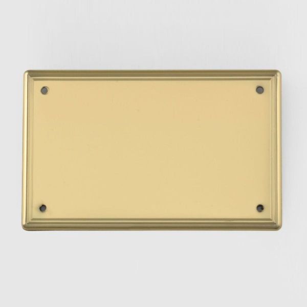 4" x 2" Bordered Edge Plate - Halliday Funeral Supplies